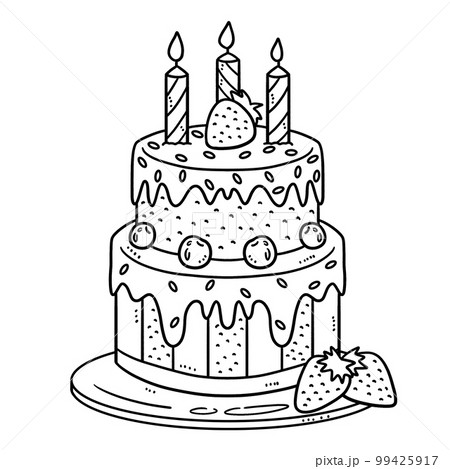Birthday Candle Coloring Pages